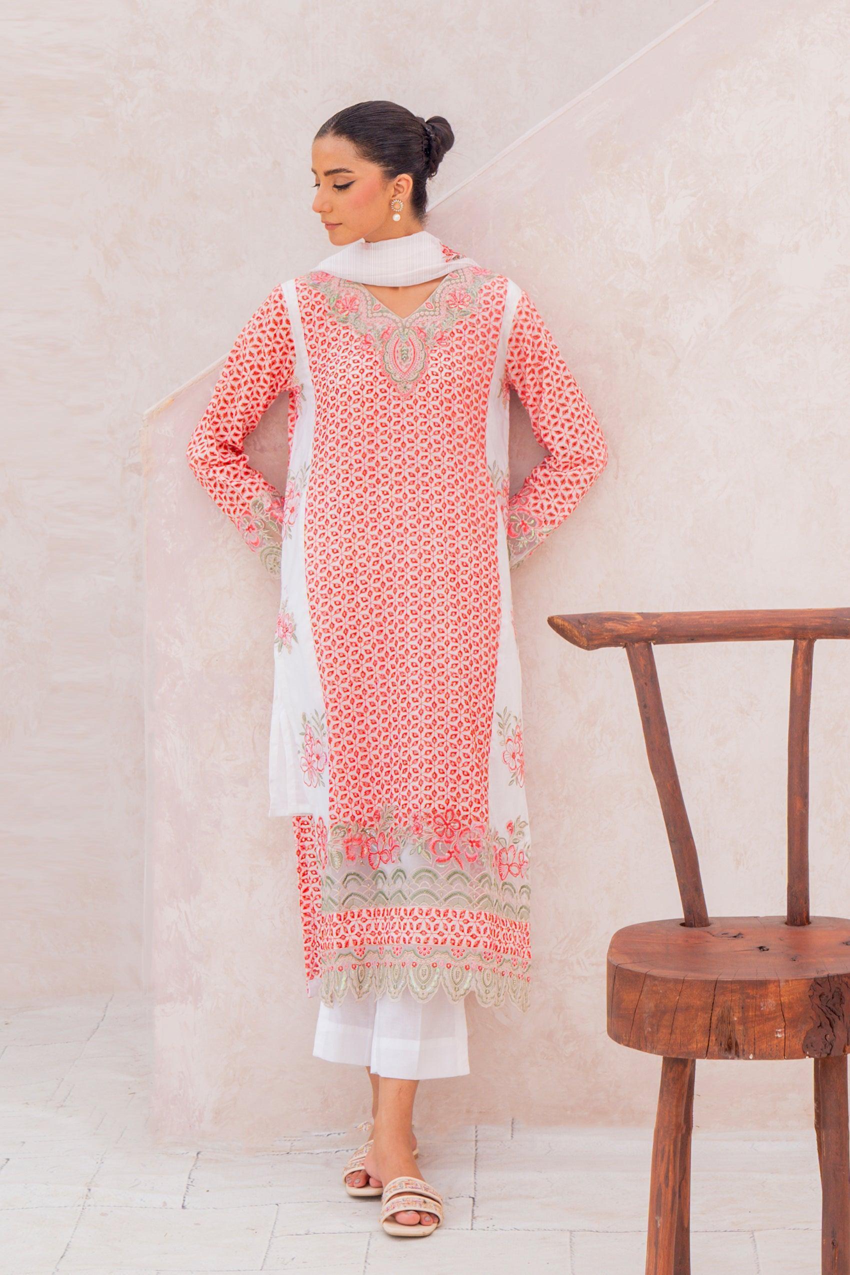 3PC - Embroidered Chickan Kari Suit – Kross Kulture