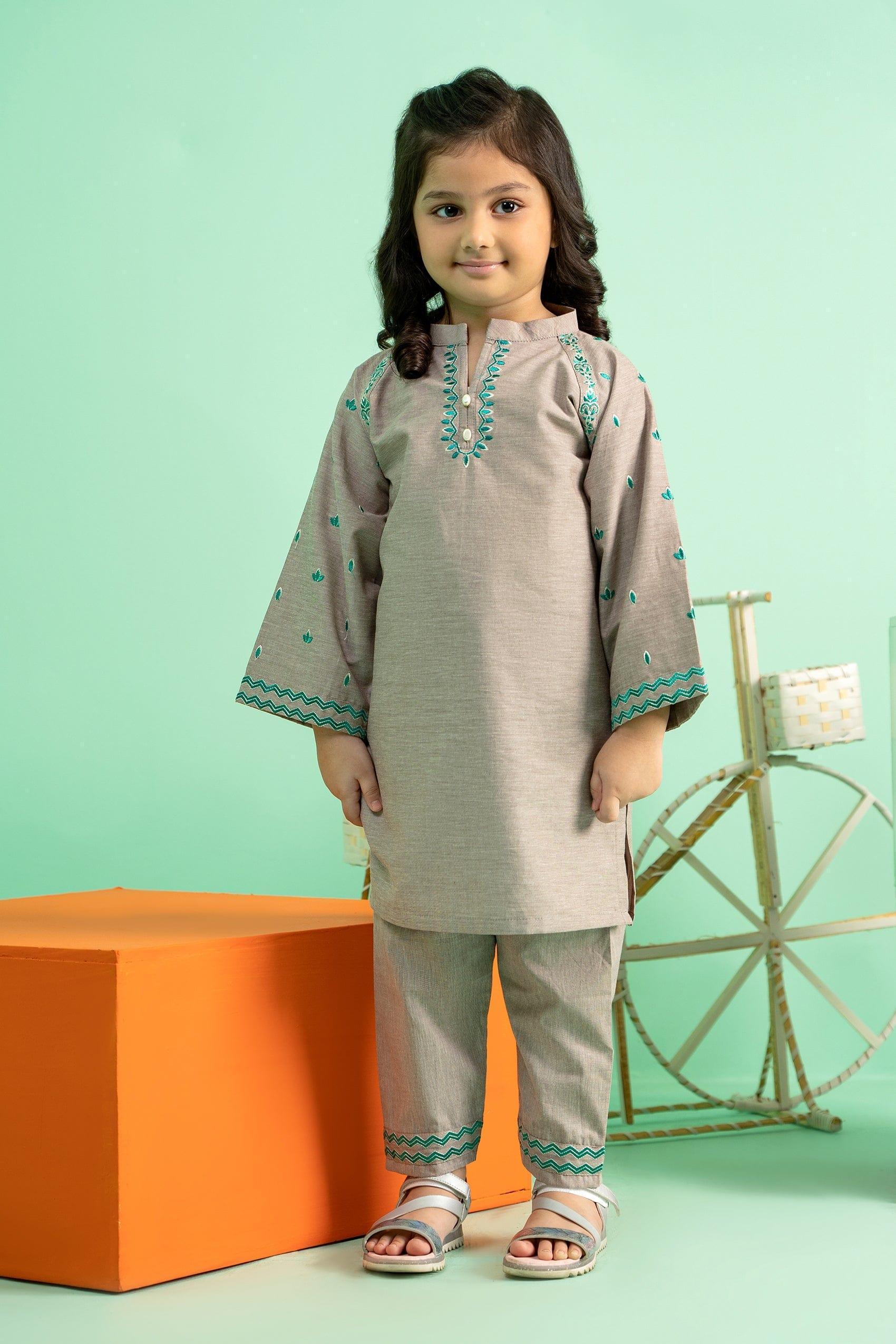 2PC Girl - Embroidered Chambray Suit – Kross Kulture