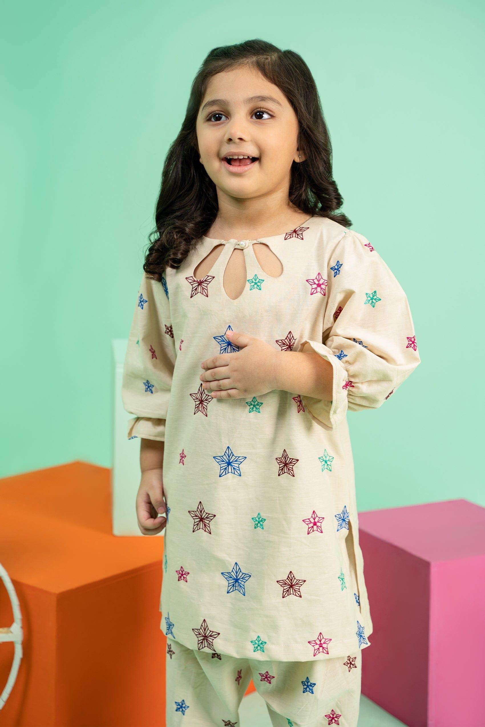 2PC Girl - Embroidered Chambray Suit – Kross Kulture